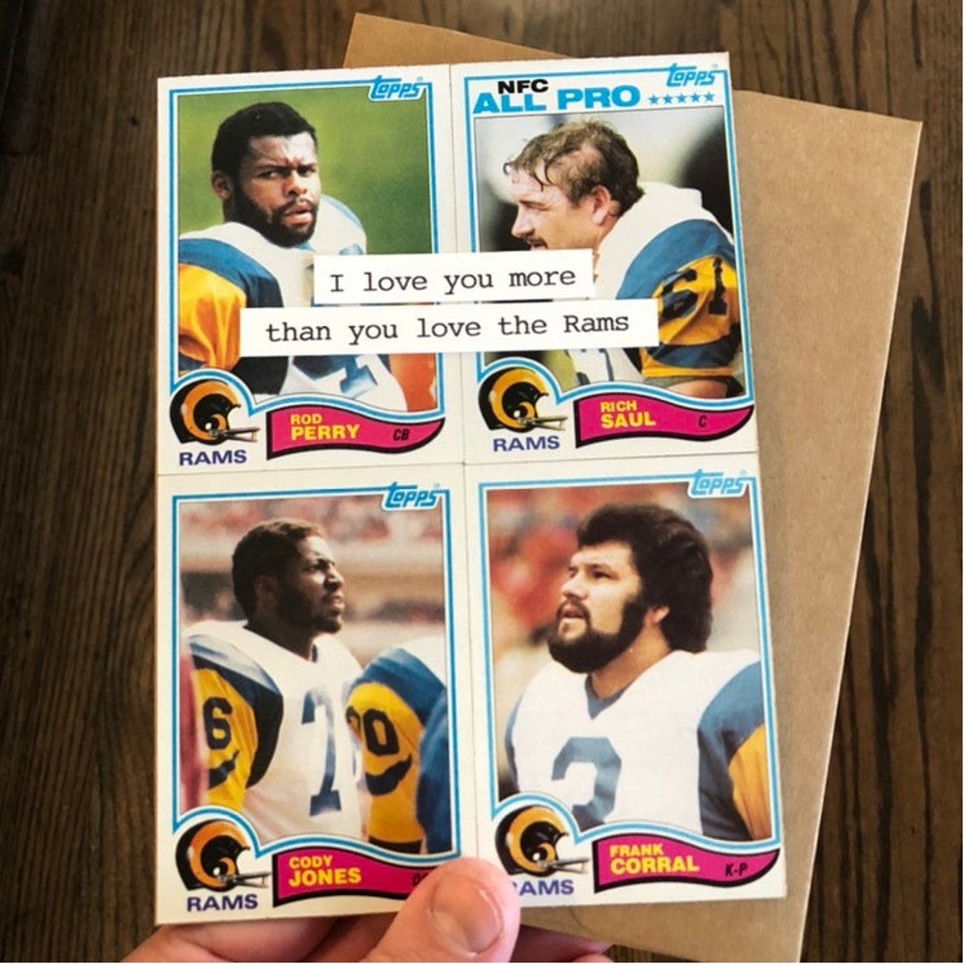 Los Angeles Rams Card i Love You More Than You Love the Rams Handmade ...
