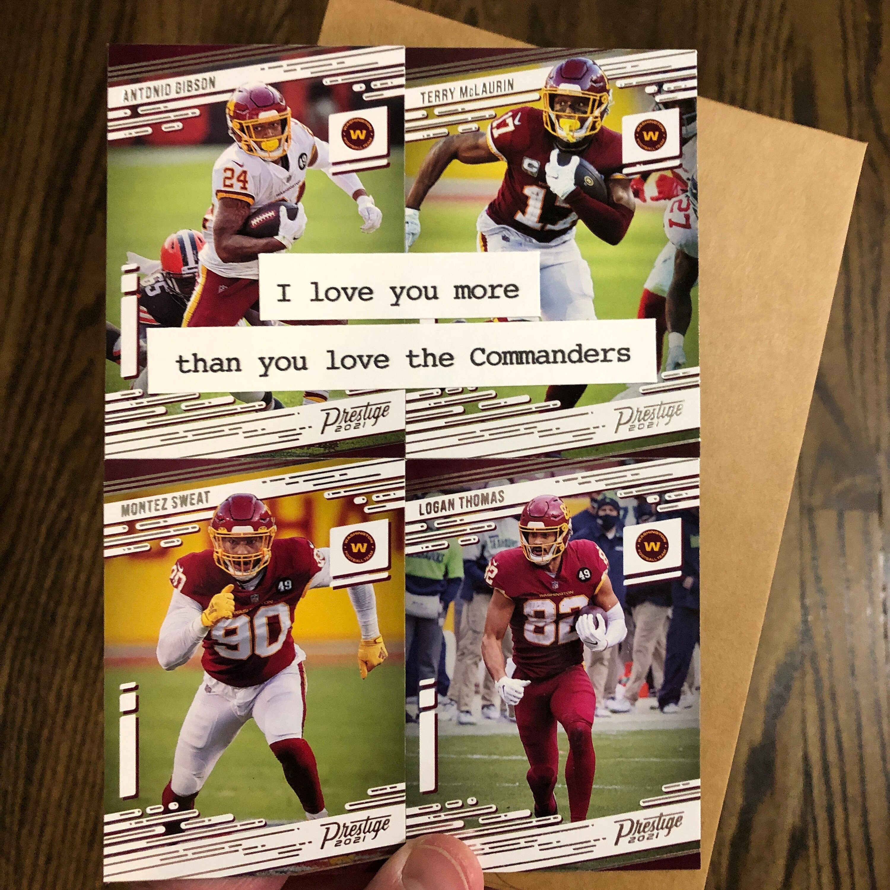 Washington Commanders Card | "i Love You More Than You Love the ...