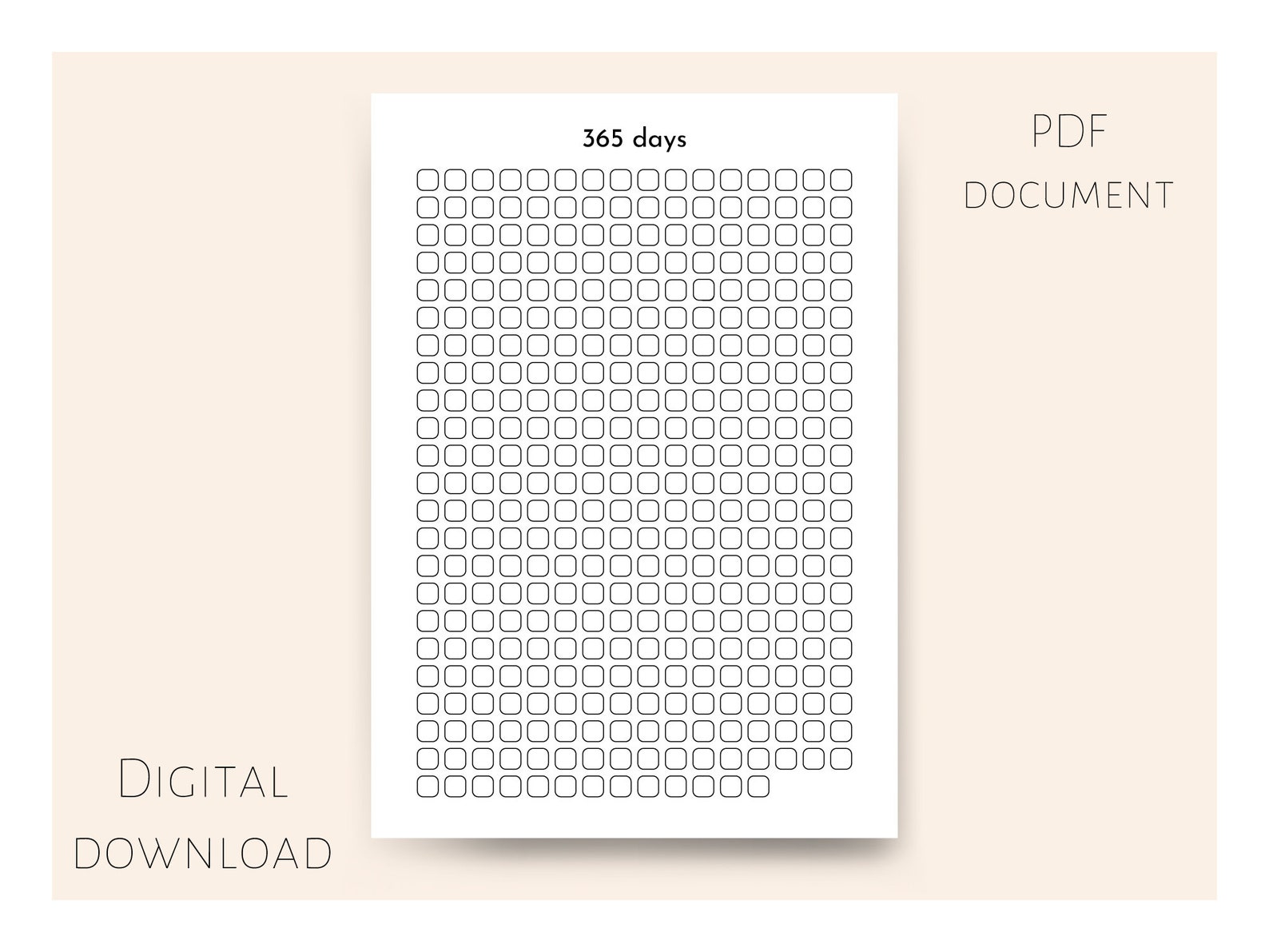 365 Days Tracker Yearly Habit Tracker Printable Planner | Etsy
