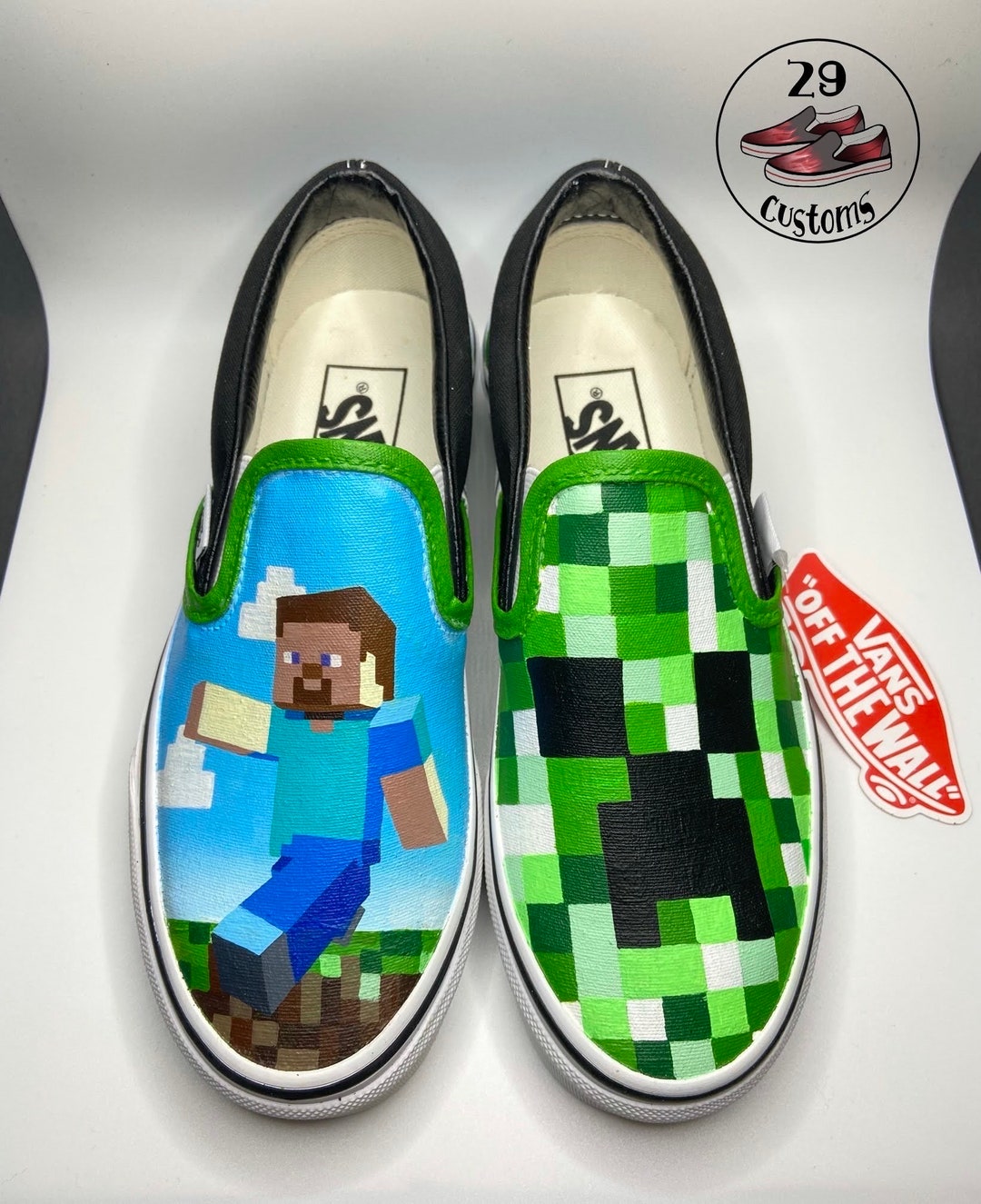 Minecraft Custom Vans Shoes Made to Order Sneakers Handpainted Handmade ...