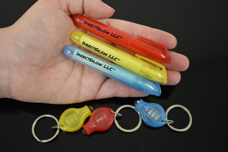 Directglow Set of 3 Invisible UV Blacklight Ink Markers Blue Red Yellow ...