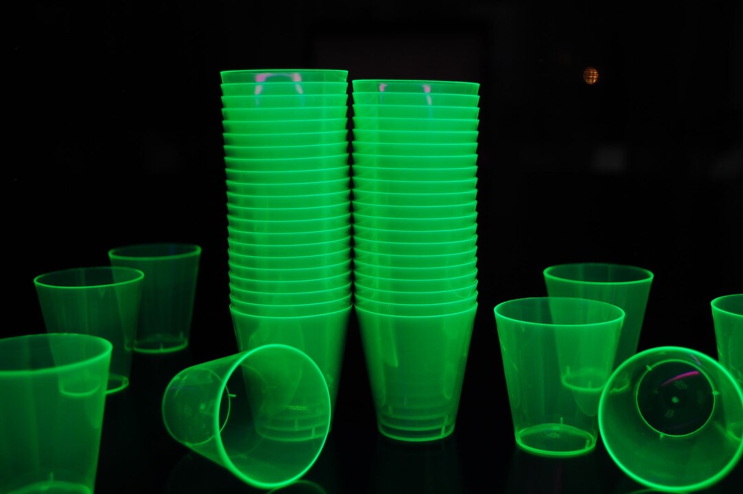 Directglow 2oz Neon Green UV Blacklight Reactive Glow Party Shot ...