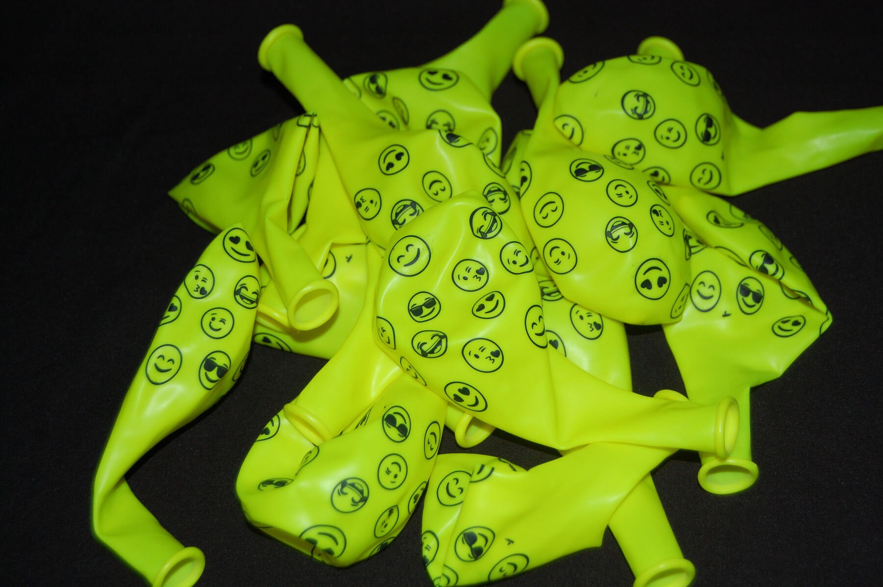 Yellow Latex 11 Inch UV Blacklight Reactive Neon Emoji Glow - Etsy