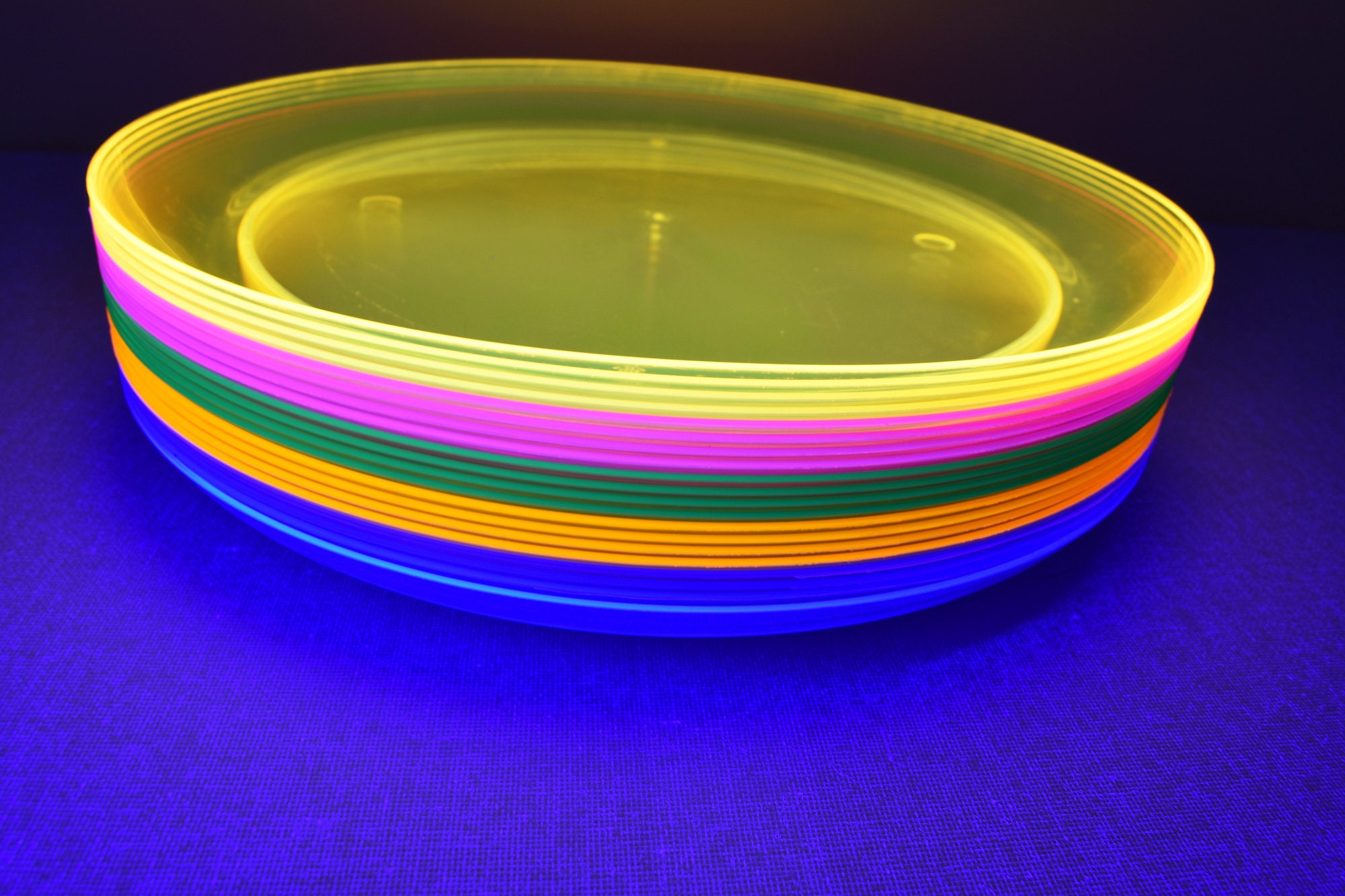 Directglow Neon Blacklight Reactive Hard Plastic Assorted 10.25 Inch ...
