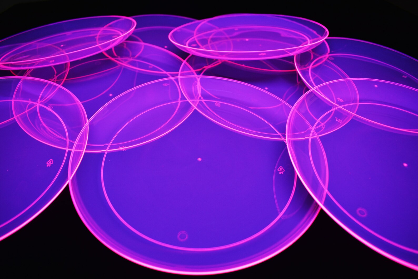 Directglow Neon Blacklight Reactive Hard Plastic 9 Inch Pink Party ...