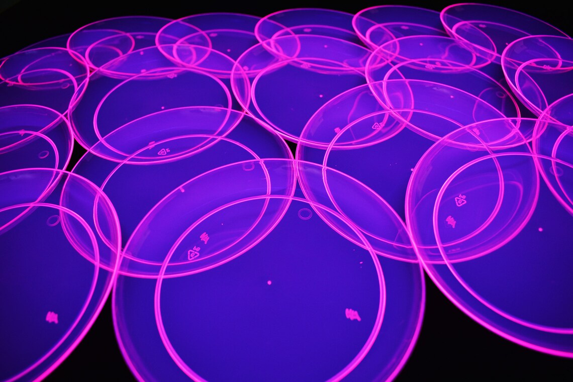 Directglow Neon Blacklight Reactive Hard Plastic 6 Inch Pink - Etsy