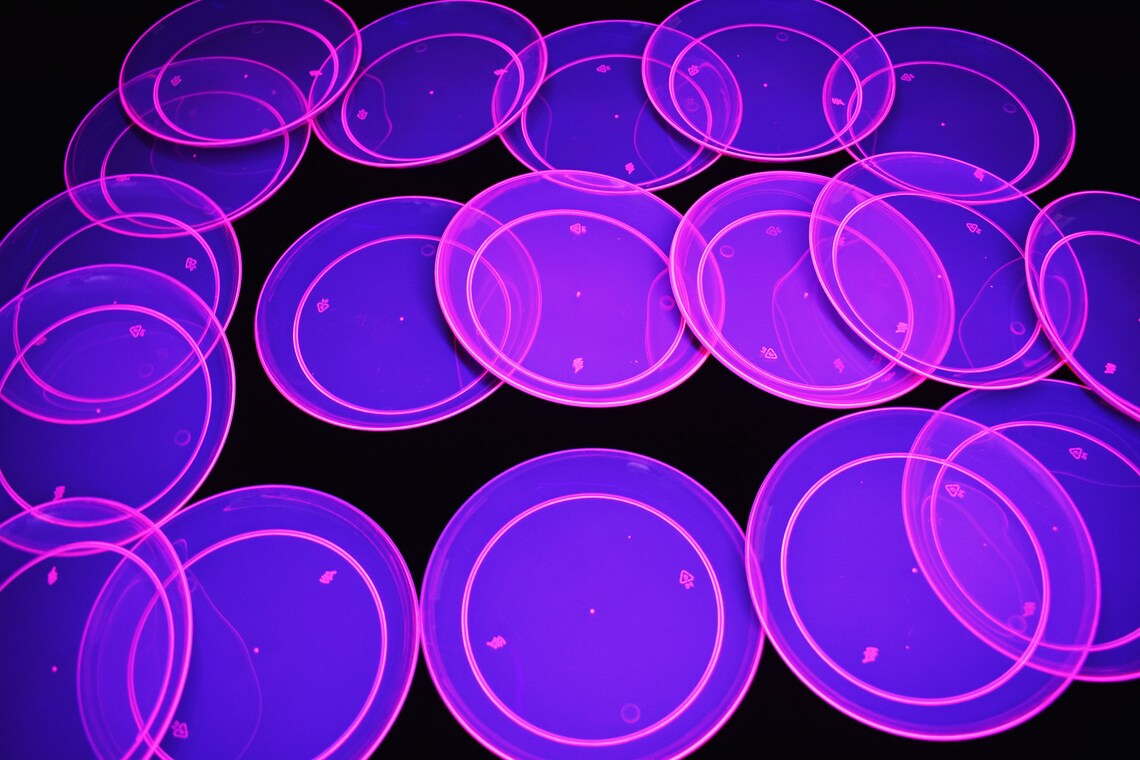 Directglow Neon Blacklight Reactive Hard Plastic 6 Inch Pink - Etsy