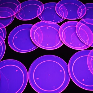 Directglow Neon Blacklight Reactive Hard Plastic 6 Inch Pink Party ...
