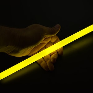 Directglow 12 Inch Yellow Jumbo Glow Sticks Bulk Glow in the Dark for ...