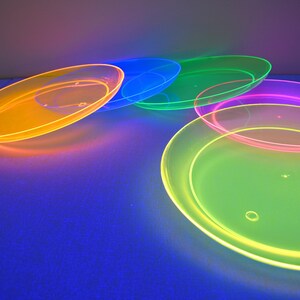 Directglow Neon Blacklight Reactive Hard Plastic Assorted 10.25 Inch ...