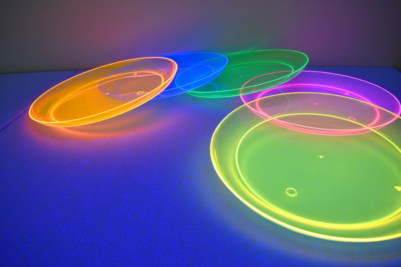 Directglow Neon Blacklight Reactive Hard Plastic Assorted 10.25 Inch ...