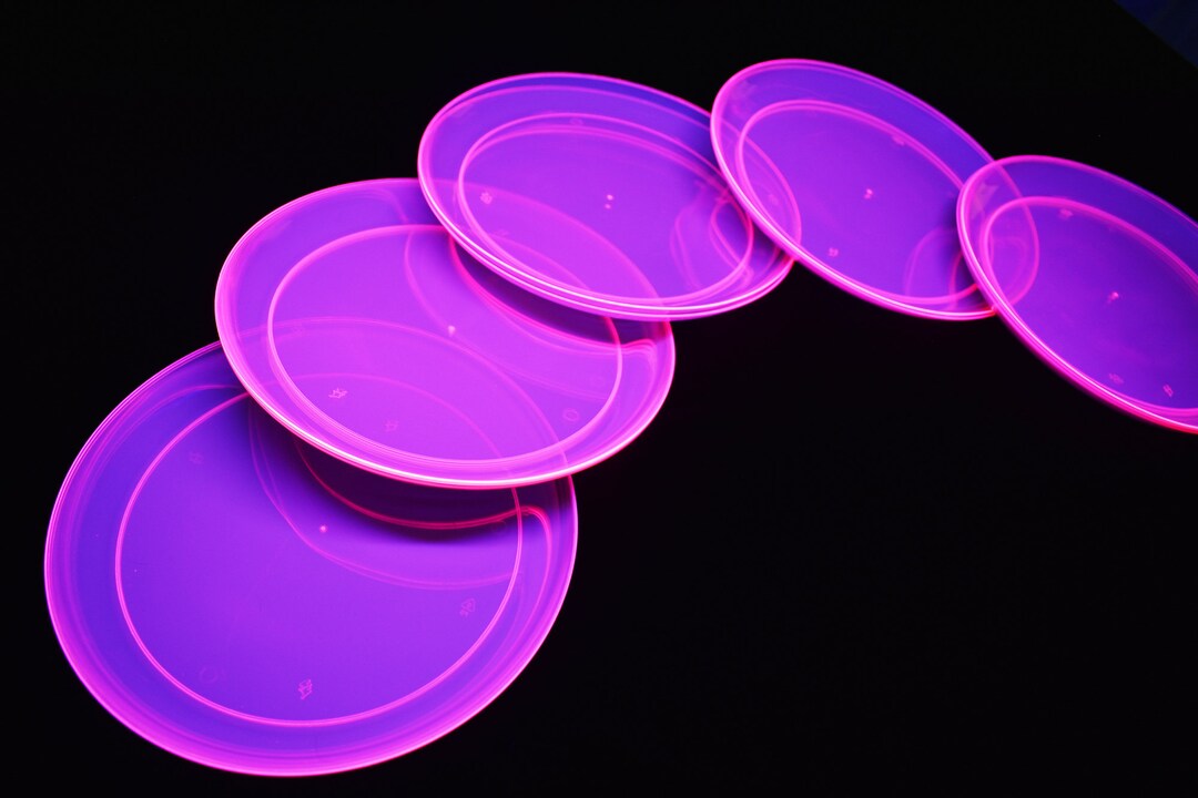 Directglow Neon Blacklight Reactive Hard Plastic 9 Inch Pink Party ...