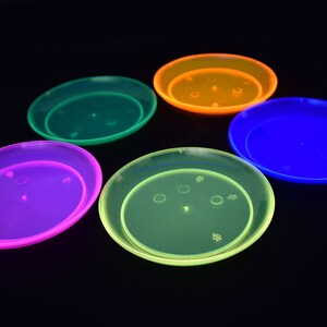Directglow Neon Blacklight Reactive Hard Plastic Assorted 6 Inch Party ...