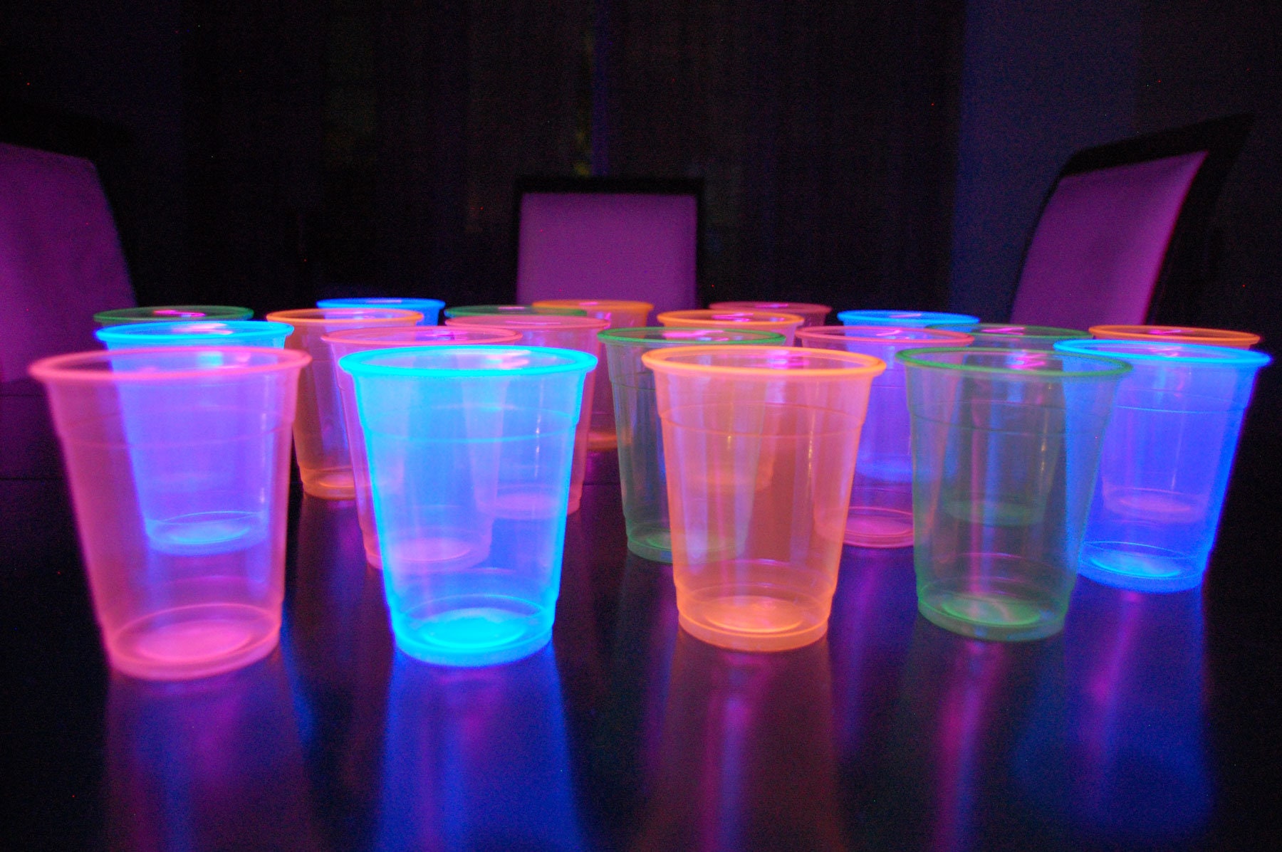 Directglow 12oz Neon Assorted Blacklight Reactive Soft Plastic Glow ...