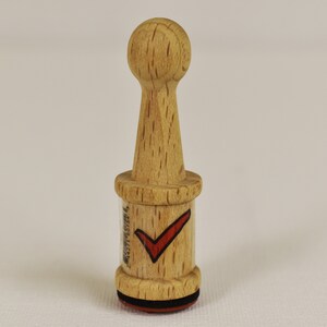 Wood Rubber Peg Stamp for Hand Stamping Ink Arts Crafts Security ...