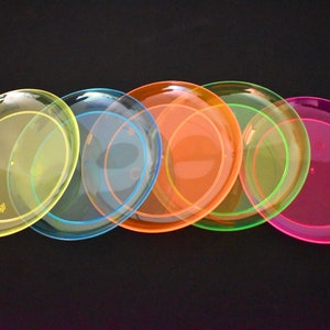 Directglow Neon Blacklight Reactive Hard Plastic Assorted 6 Inch Party ...