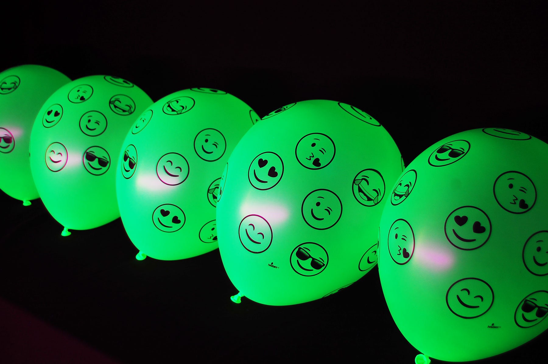 Yellow Latex 11 Inch UV Blacklight Reactive Neon Emoji Glow - Etsy