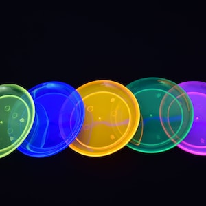 Directglow Neon Blacklight Reactive Hard Plastic Assorted 6 Inch Party ...
