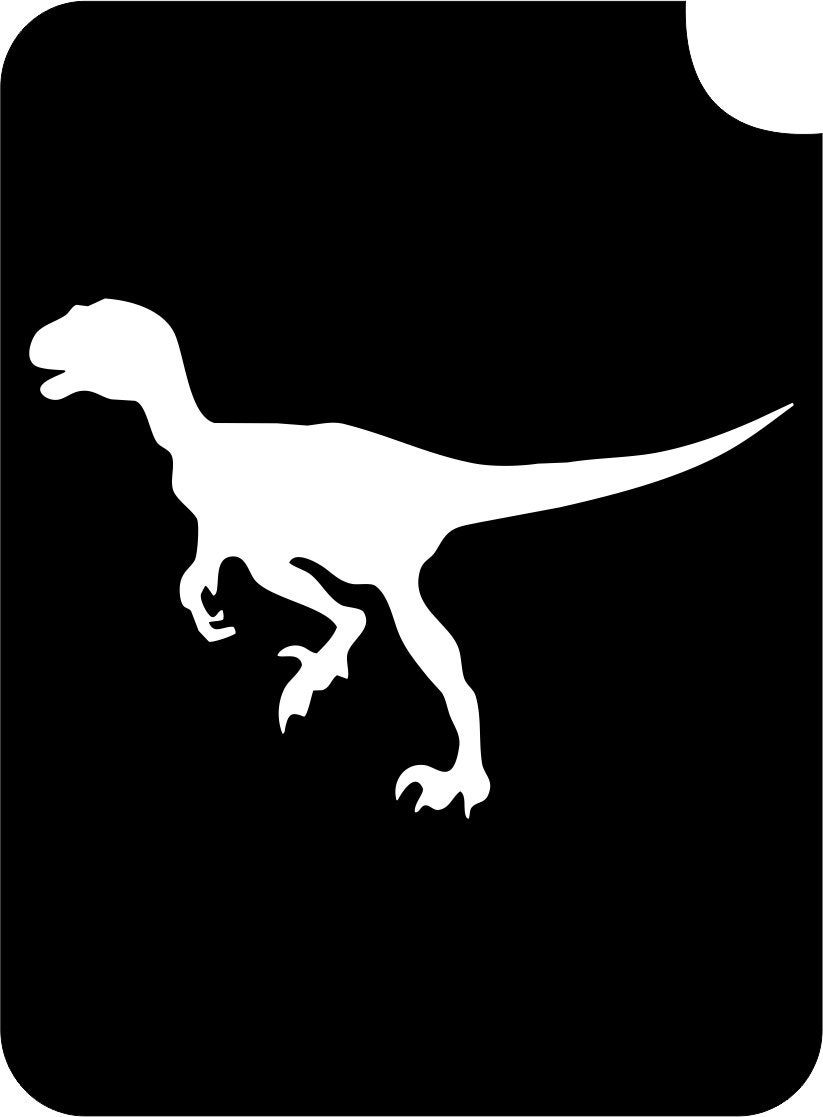 Velociraptor Face and Body Paint Art Glitter Makeup Reusable Tattoo ...