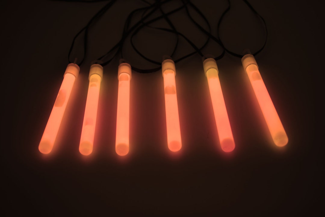 Directglow 4 Inch Orange Glow Sticks With Lanyards Bright Neon Glow ...