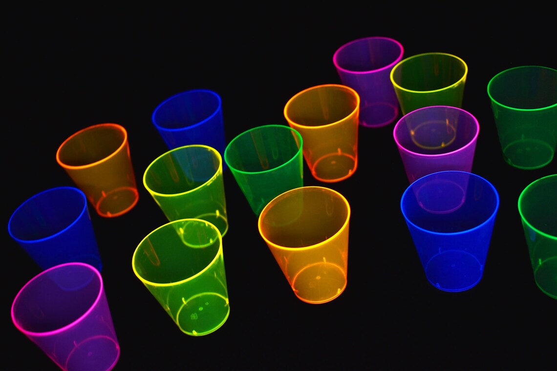 DirectGlow 2oz Neon Assorted UV Blacklight Reactive Glow Party | Etsy