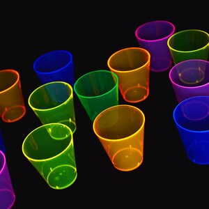 Directglow 2oz Neon Assorted UV Blacklight Reactive Glow Party Shot ...