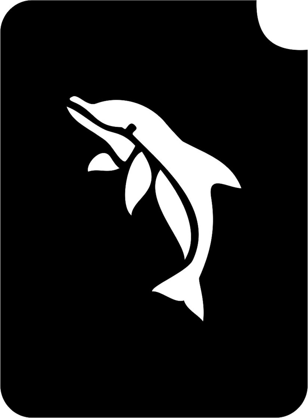 Dolphin Face and Body Paint Art Glitter Makeup Reusable Tattoo Stencil ...