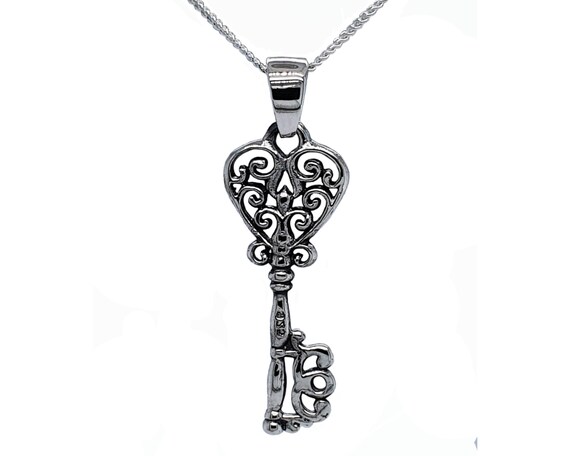 Key Necklace by Silver Locker Jewellery Sterling Silver - Etsy