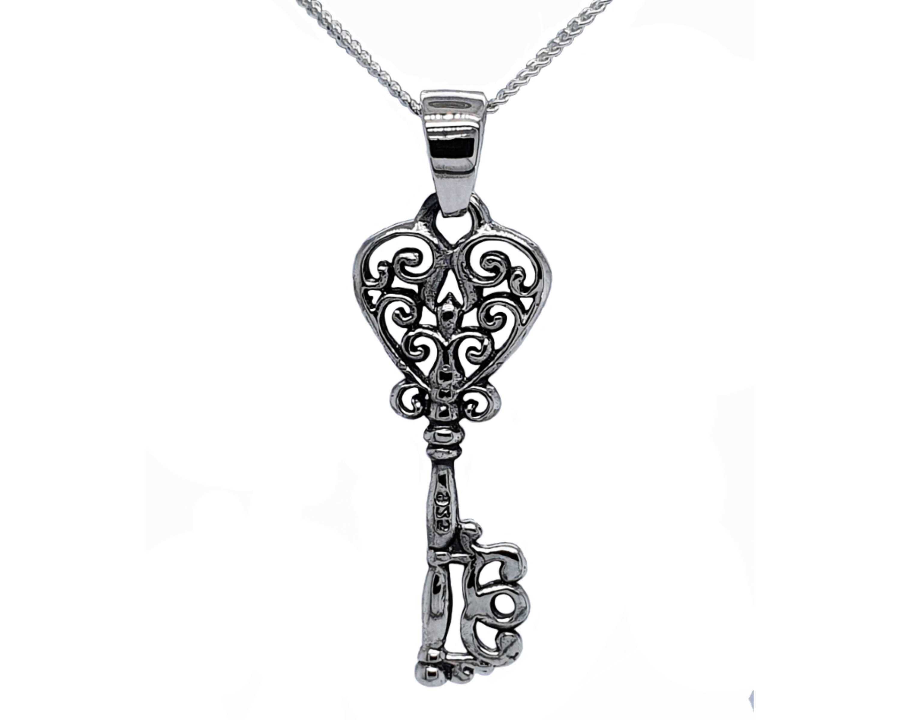 Key Necklace by Silver Locker Jewellery • Sterling Silver Necklace ...