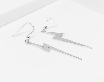 Large Lightning Bolt Earrings - Etsy UK