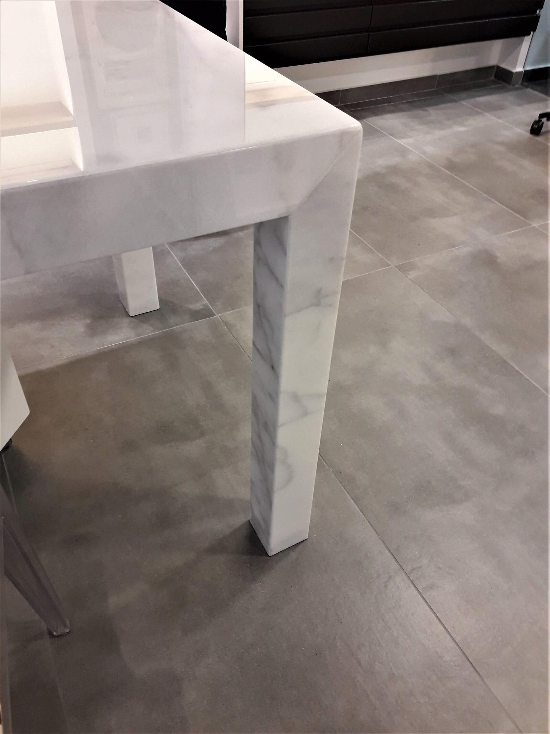 White Marble Dining Table - Etsy