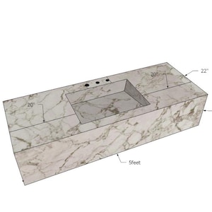 Luxury Marble Countertop With Basin - Etsy