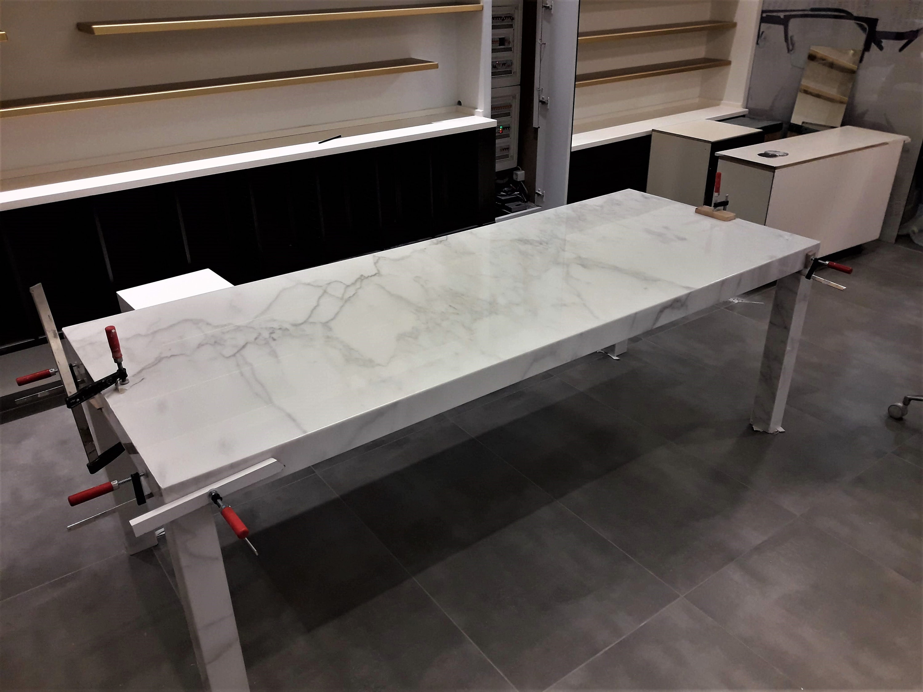 White Marble Dining Table - Etsy