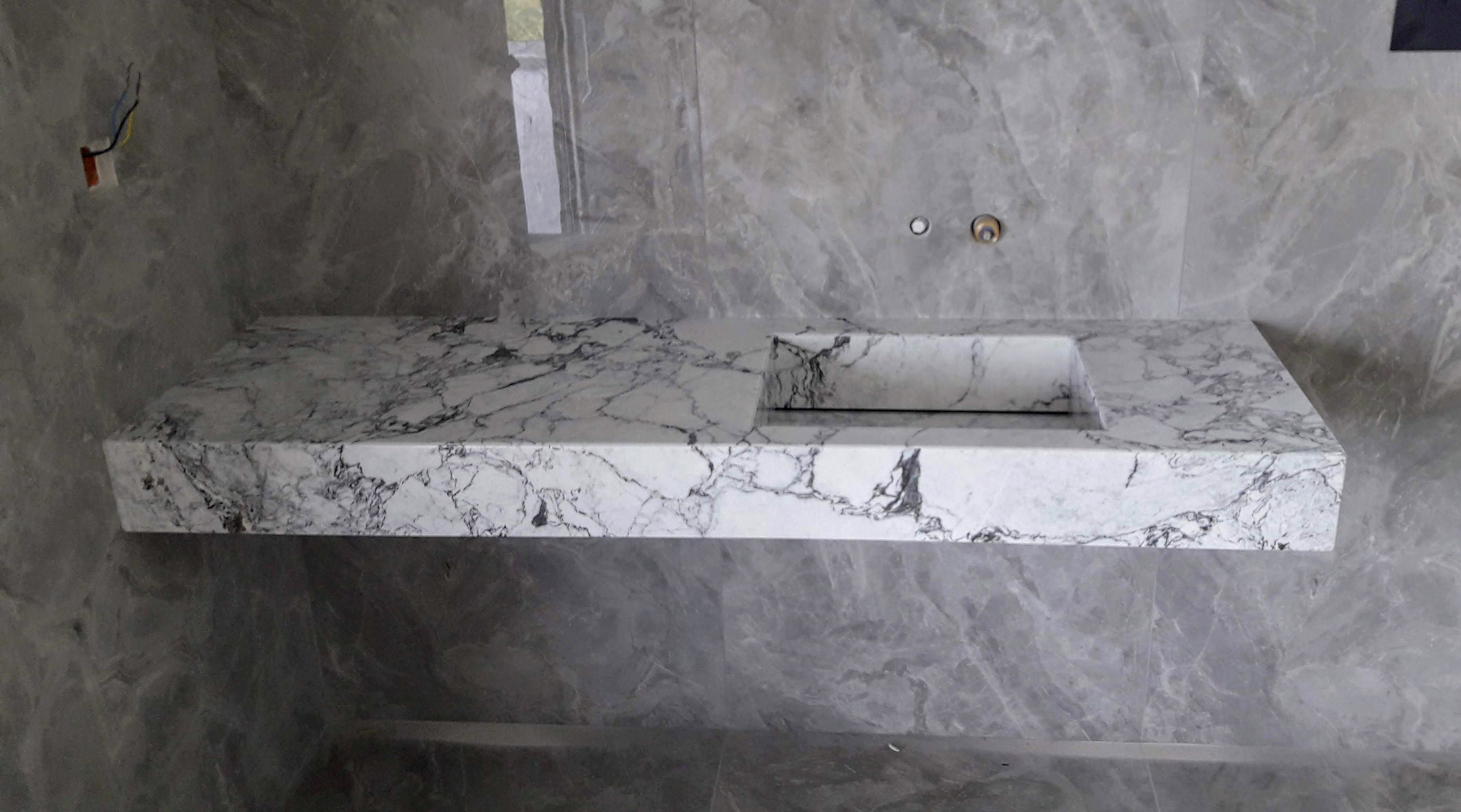 Luxury Marble Countertop With Basin - Etsy