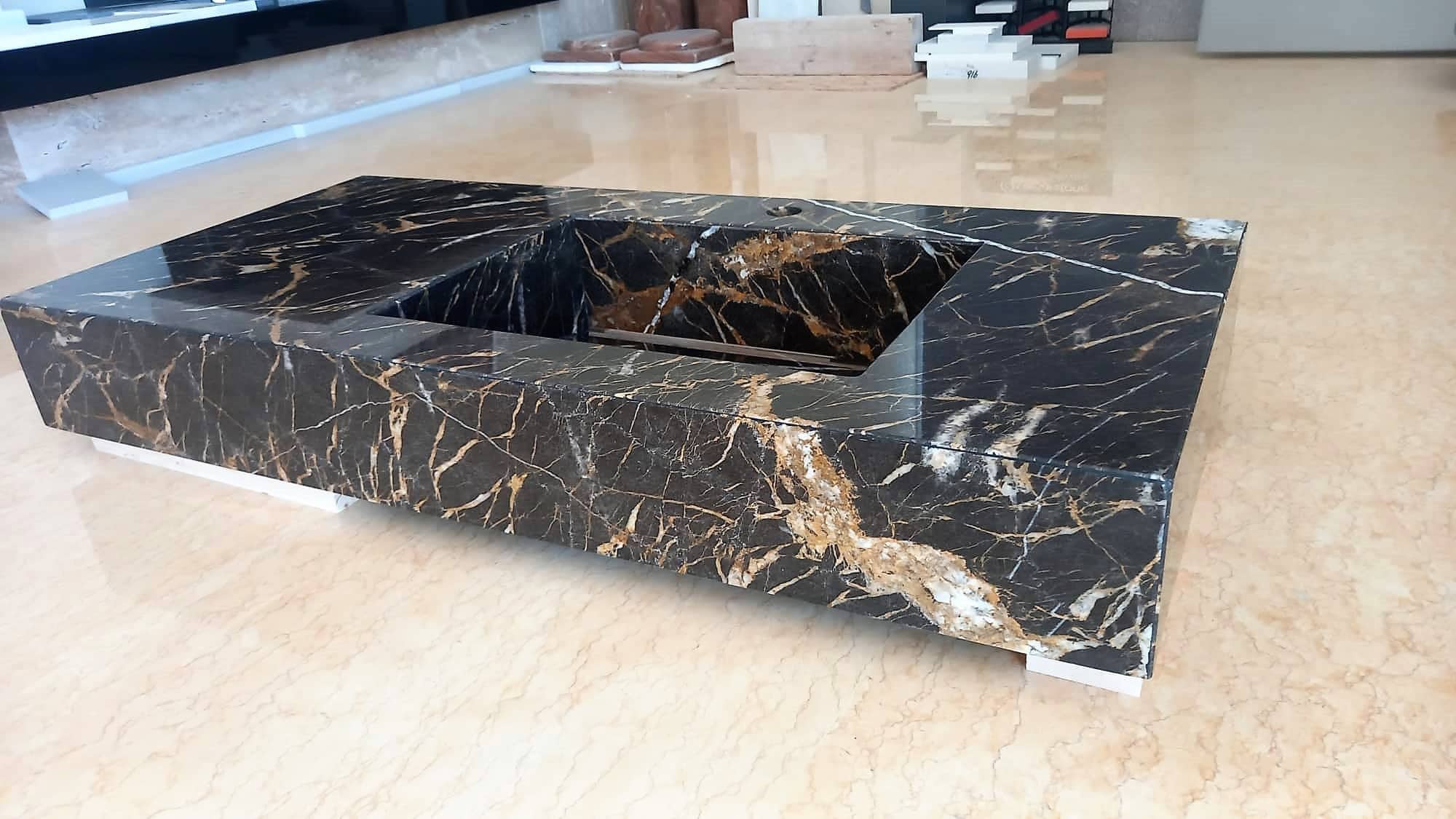 Black Marble Tile Countertops