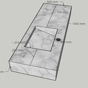 Luxury Marble Countertop With Basin - Etsy