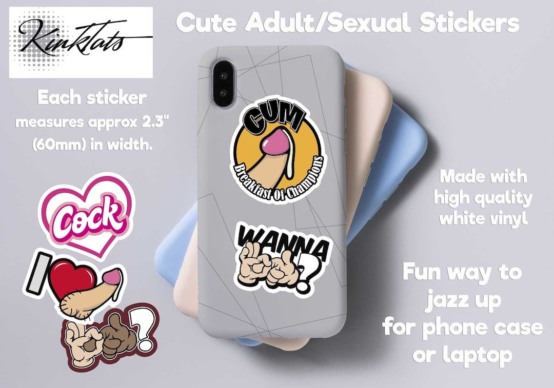 5 Fun Adult Stickers, Adult, Adult Stickers, Sexual, Innuendo, Funny ...