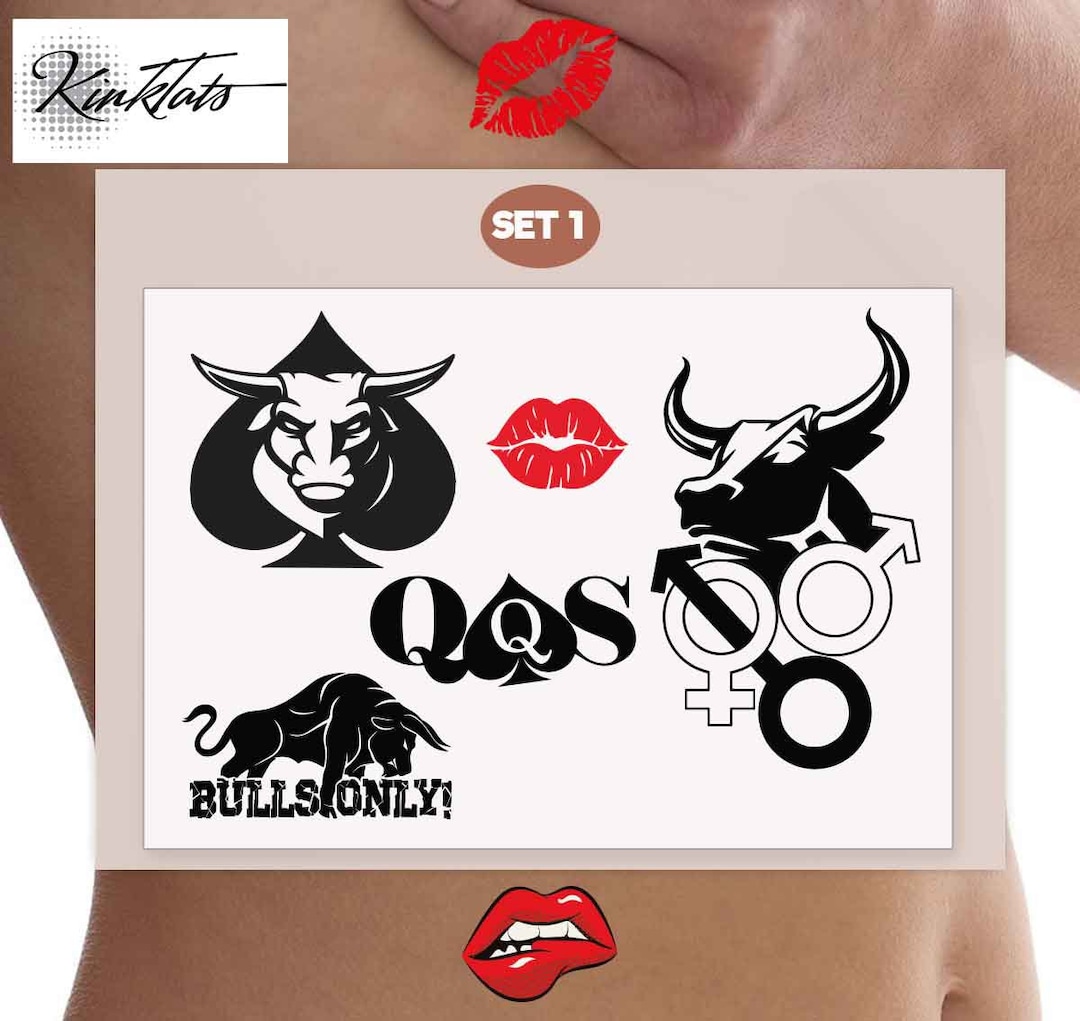 4 Hotwife Qos BULL Temporary Tattoos Alpha Bull Bbc - Etsy Australia 4 Hotwife Qos BULL Temporary Tattoos Alpha Bull Bbc - Etsy Australia