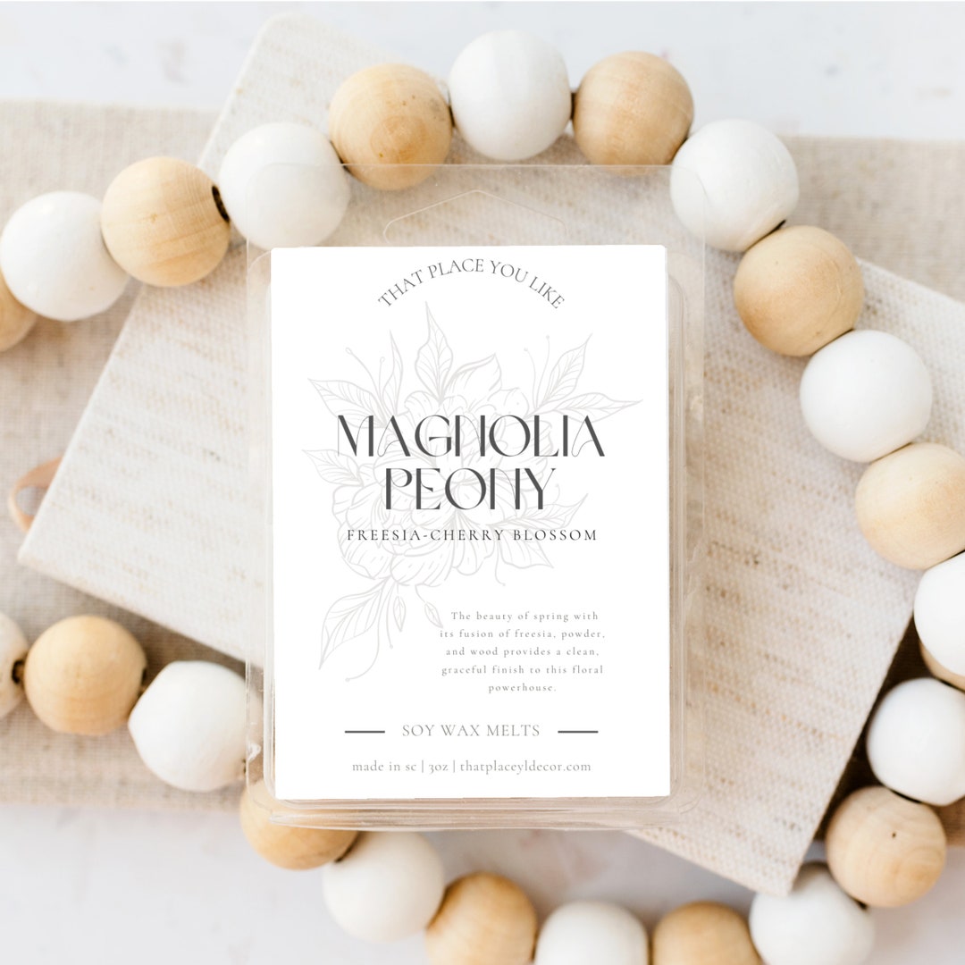 Magnolia Peony Strong Scented Wax Melts, Wax Melts for Warmer, Handmade ...