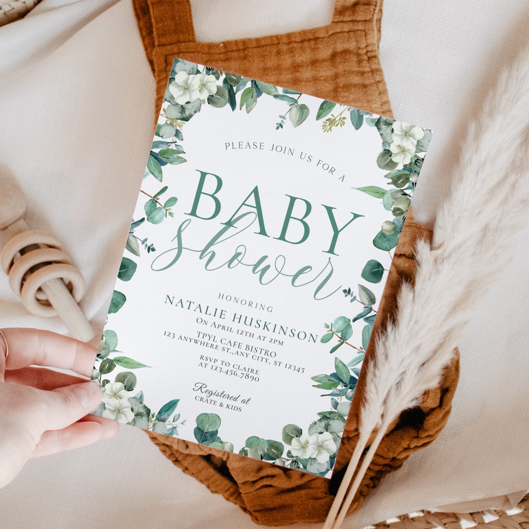 Neutral Baby Shower Invitation, Couple Baby Shower Invitation Digital ...