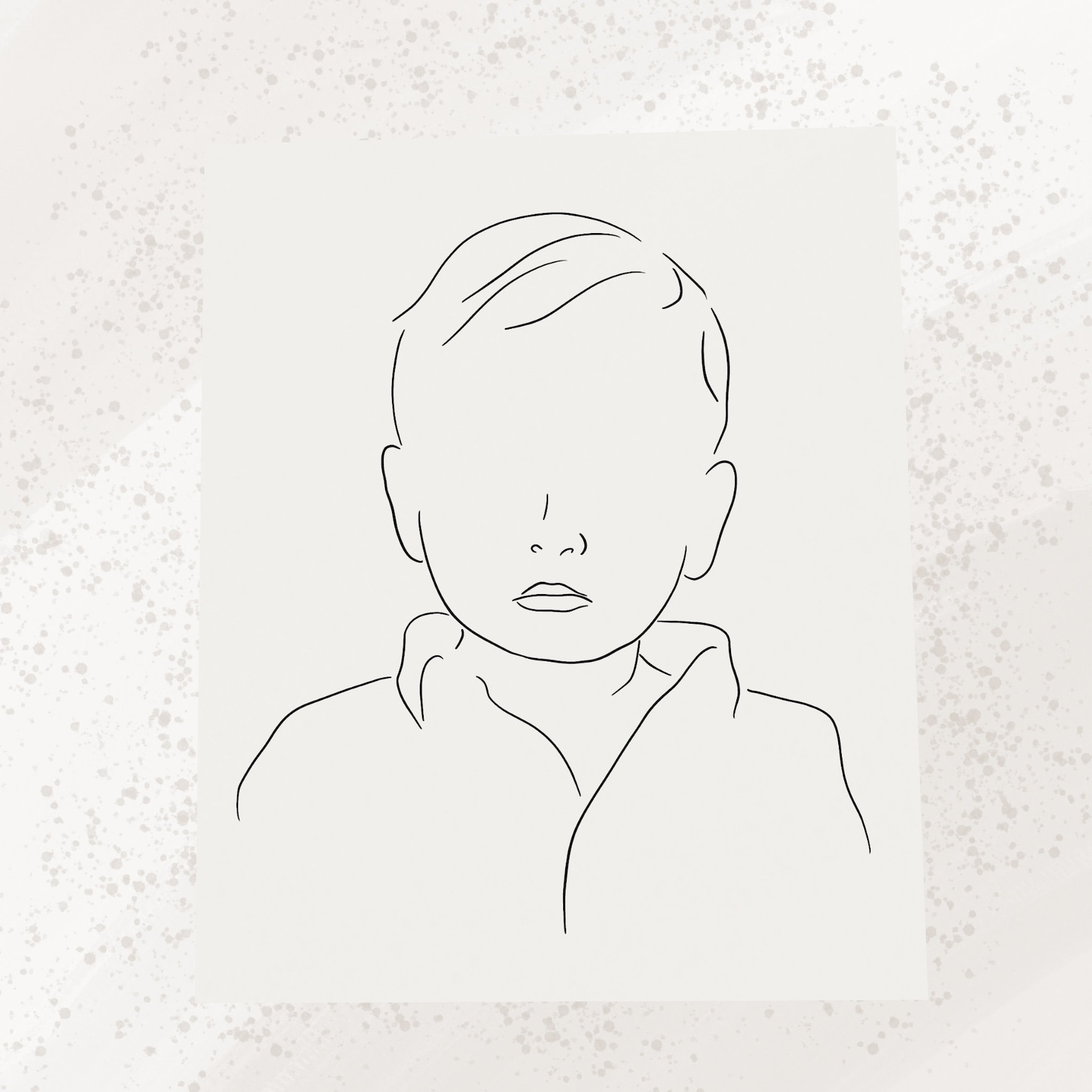 Custom Child Line Portrait, DIGITAL - Line Art, Personalize Line ...