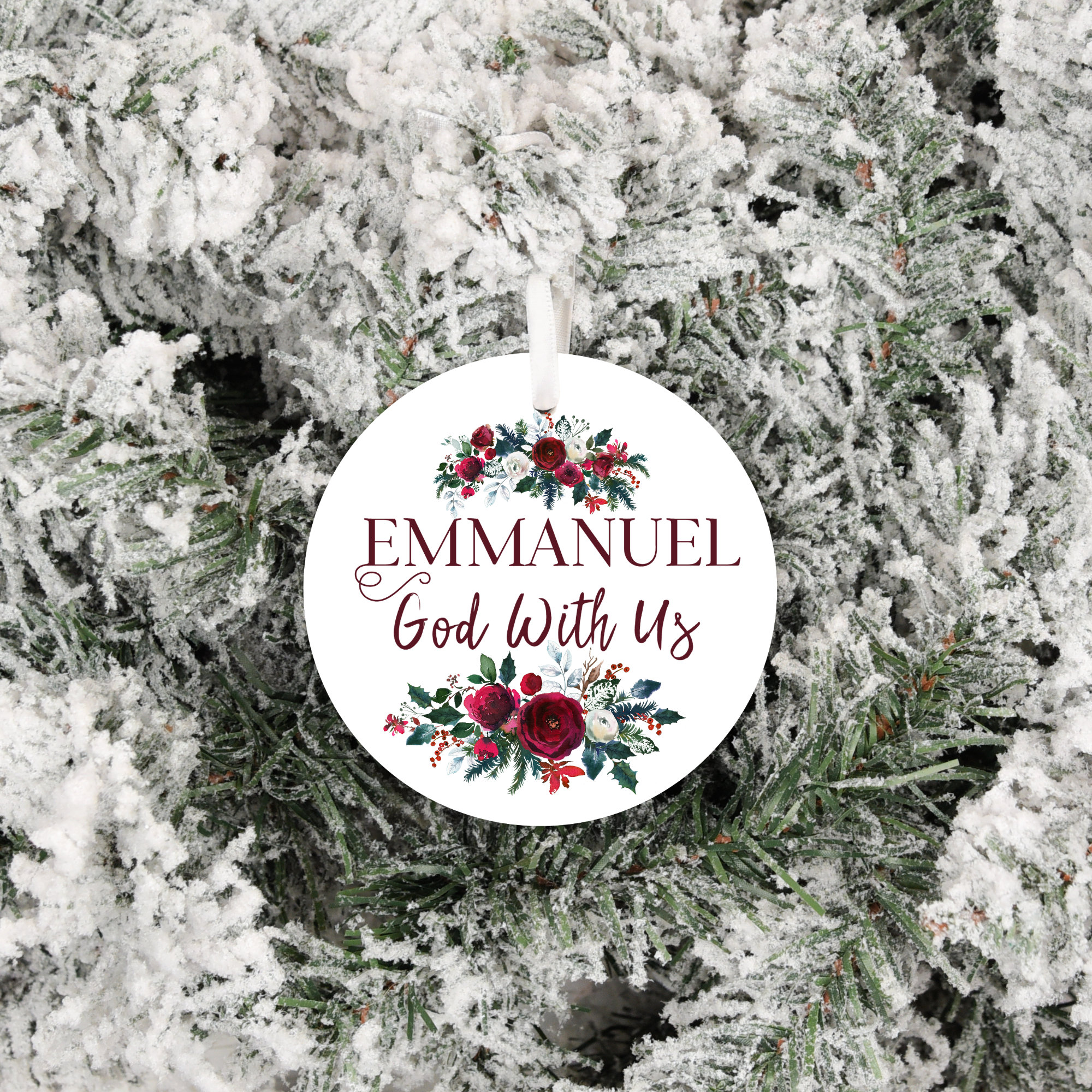 Christian Christmas Ornament, Names of Jesus, Emmanuel, God With Us ...