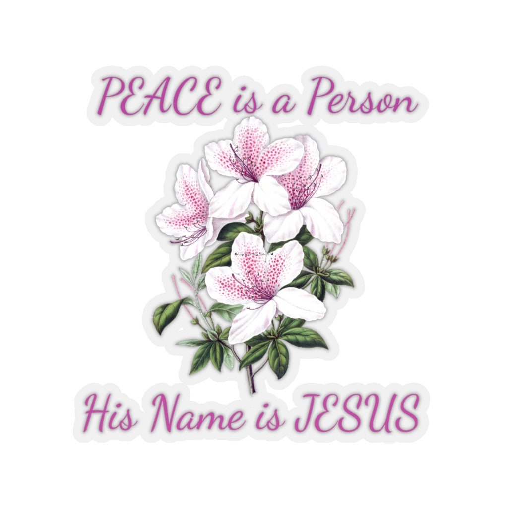 Faith Sticker, Peace is a Person Christian Sticker, Sticker for Bible ...