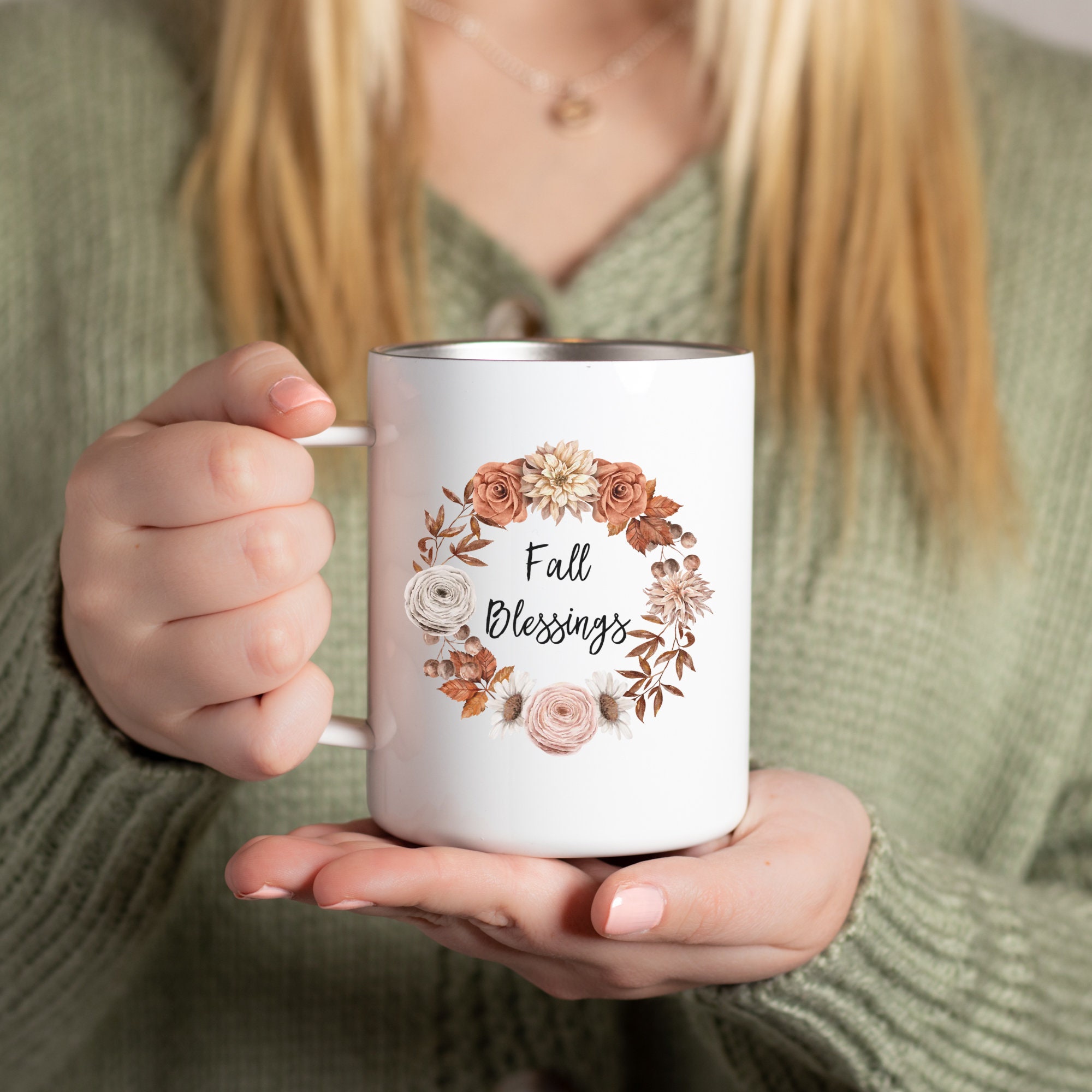 Travel Mug With Lid Fall Travel Mug Cute Travel Mug Pumpkin - Etsy