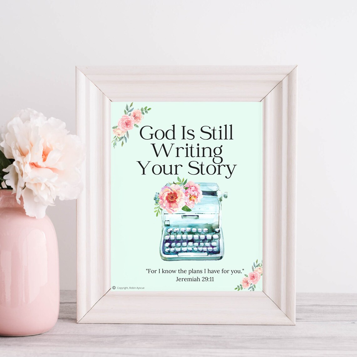God is Still Writing Your Story Print Christian Vintage Wall - Etsy