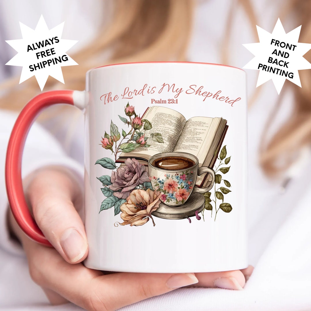 Christian Mug, Psalm 23 Mug, the Lord is My Shepherd Mug, Christian ...