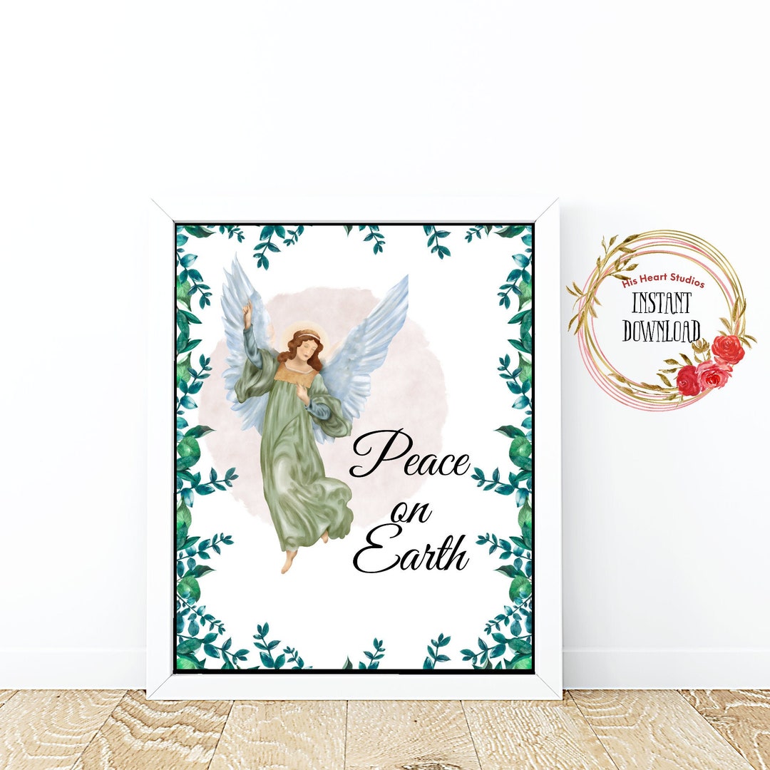Christmas Angel Printable, Digital Download Decor, Christmas Gift for ...