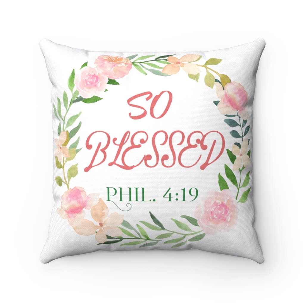 Blessed Christian Pillow Faith Pillow Farmhouse PIllow | Etsy