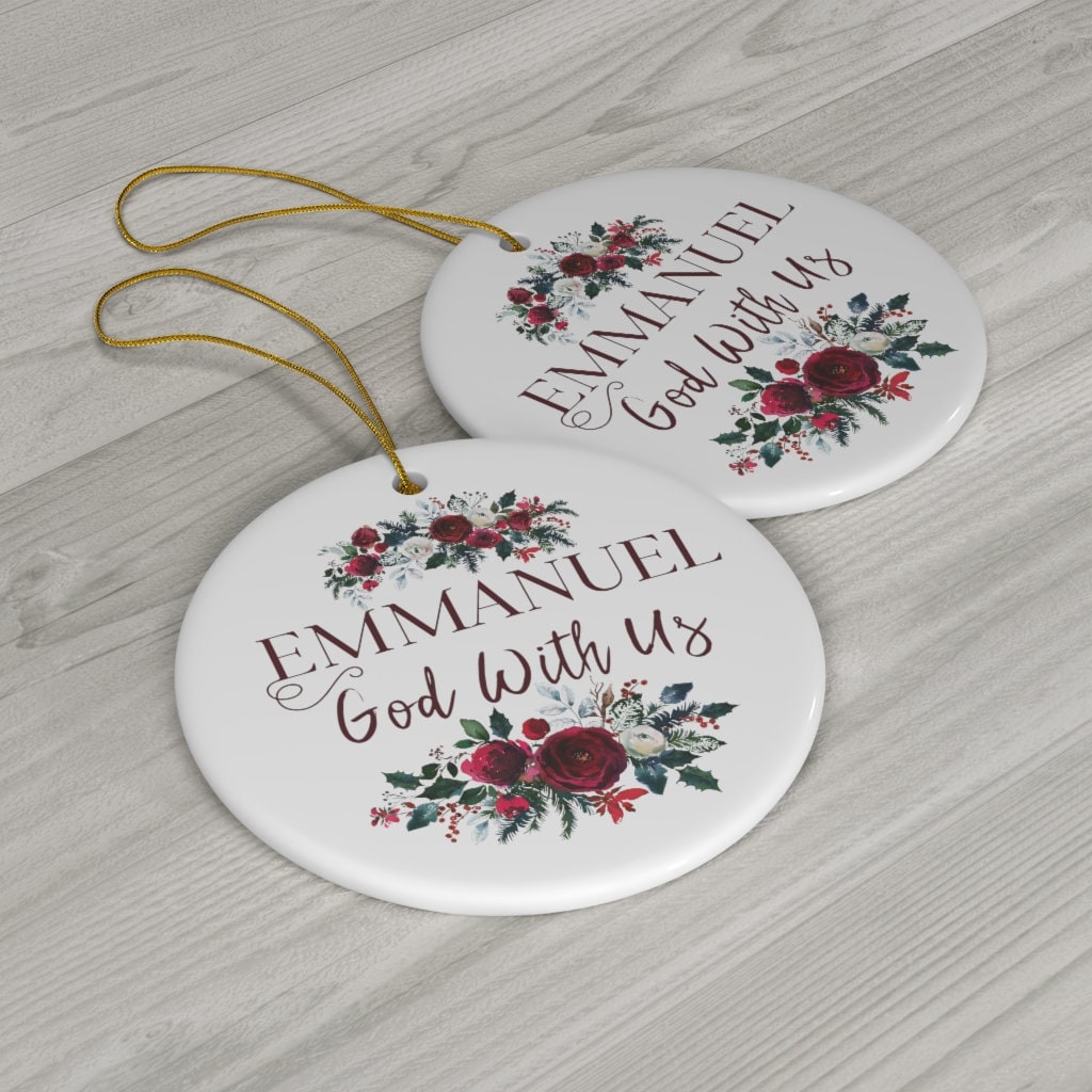 Christian Christmas Ornament, Names of Jesus, Emmanuel, God With Us ...