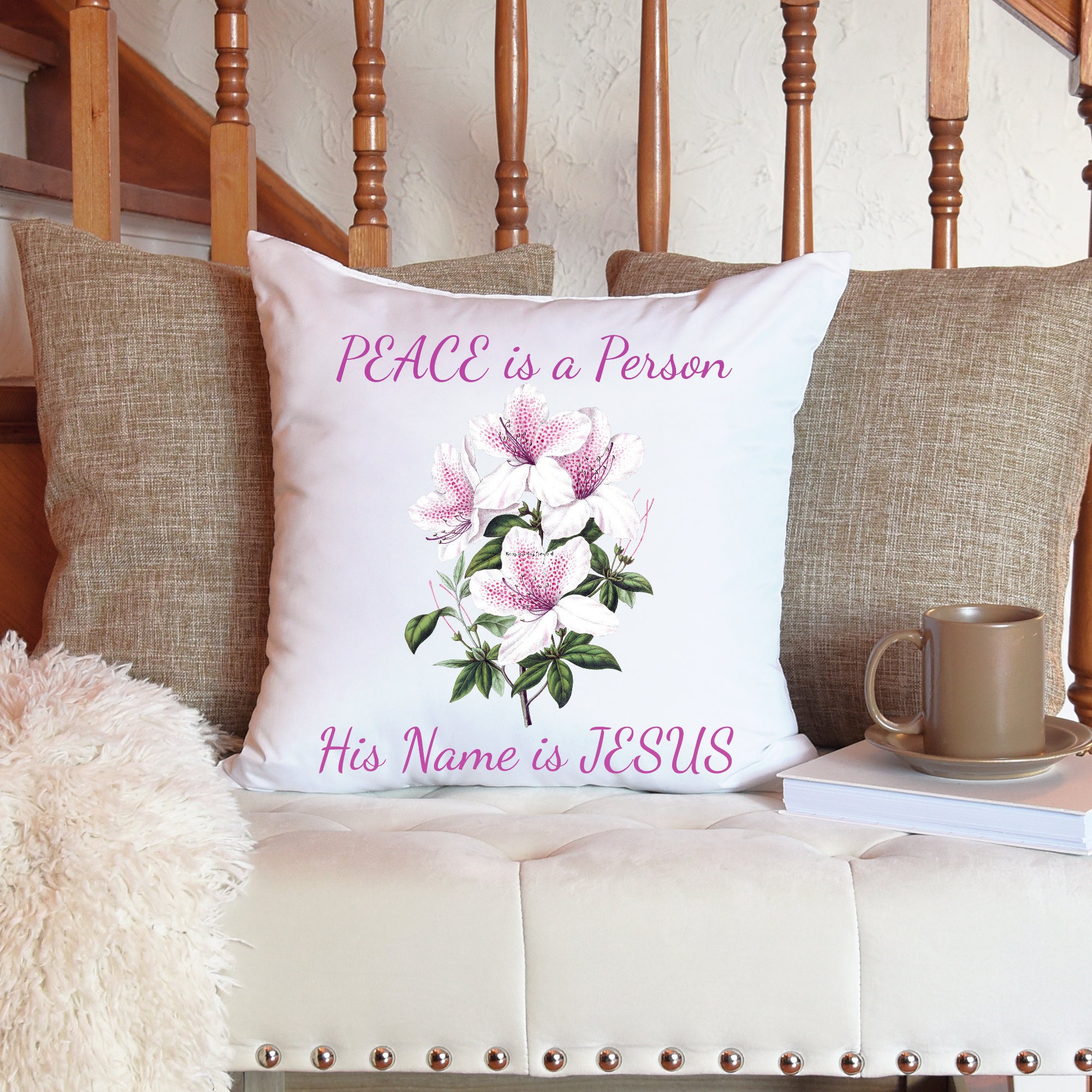 Faith Pillow, Jesus Pillow, His Name is Jesus Pillow - Etsy